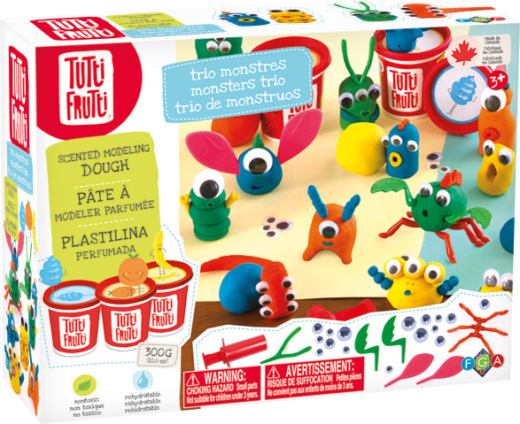 Acheter Pâte à modeler ensemble trio de monstres (fr/en) - Tutti Frutti ...