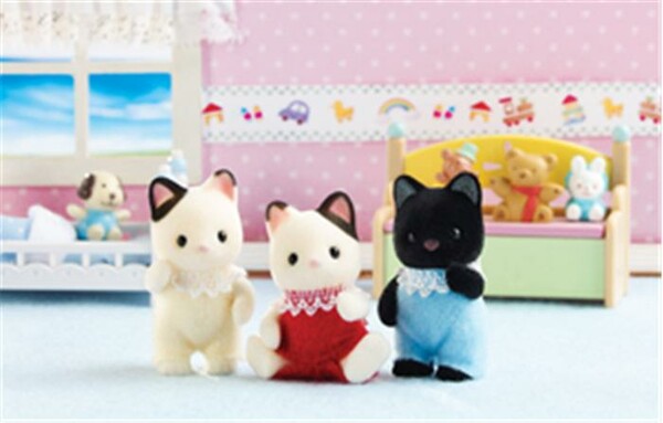 Acheter Calico Critters Chat Tuxedo, bébés triplets (en) - Joubec ...