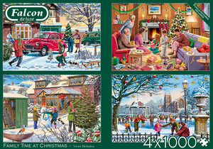 Acheter Casse-tête 1000x4 Temps de famille à Noël - Joubec acheter ...